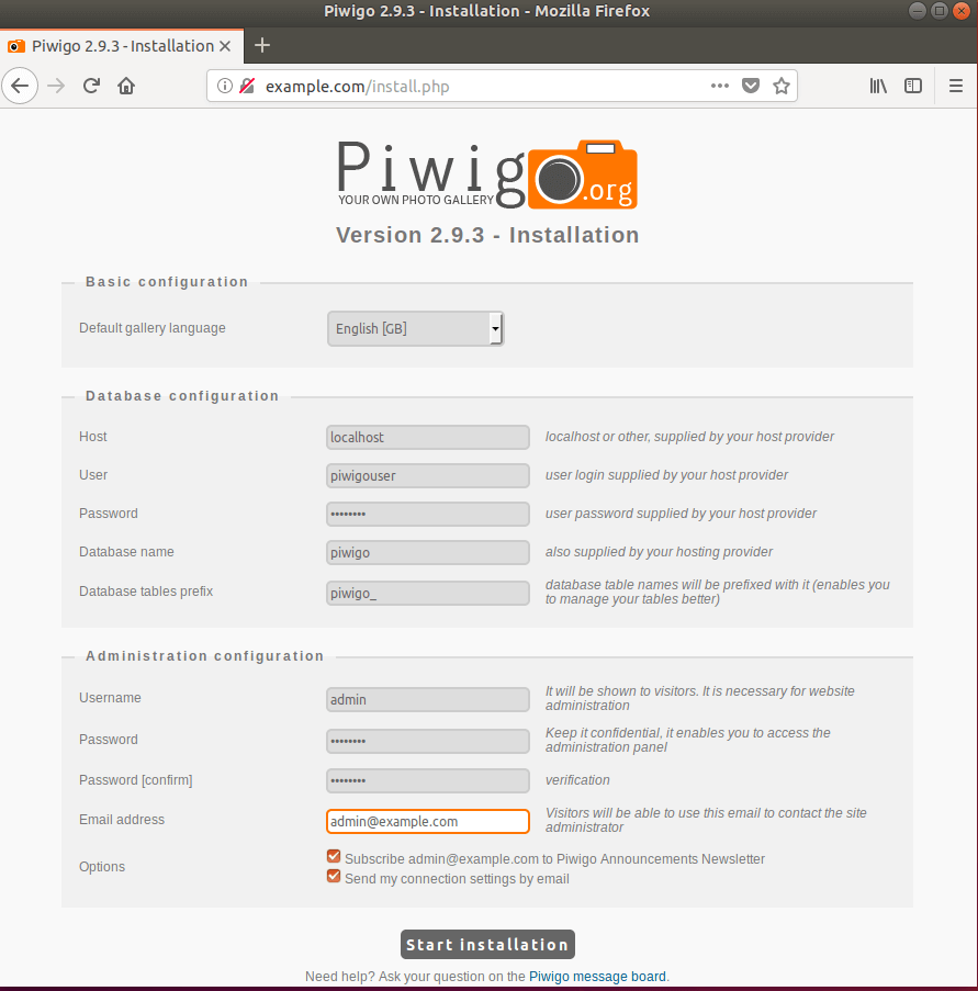 [Piwigo]係Ubuntu18.04 with nginx上安裝Piwigo | 第三機關 TTO
